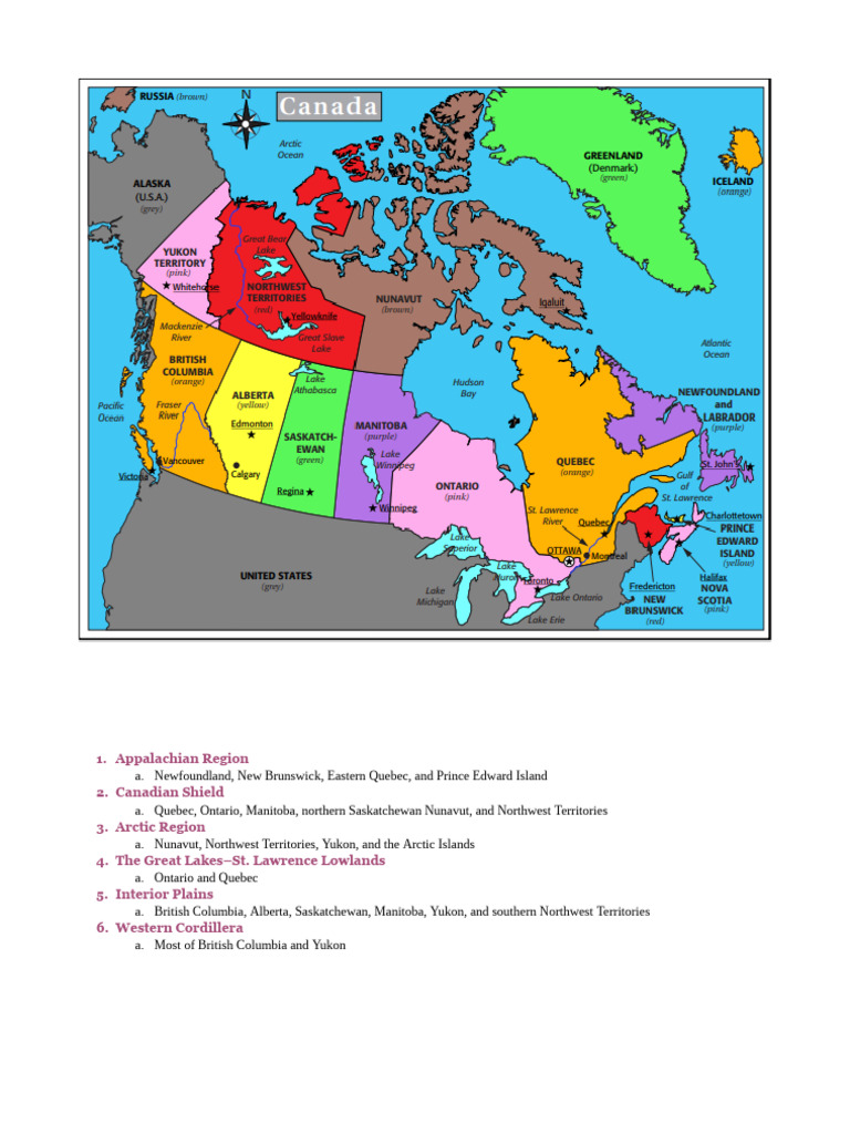 Geography Canada Region | PDF