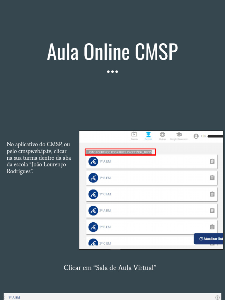 Tutorial CMSP Alunos | PDF