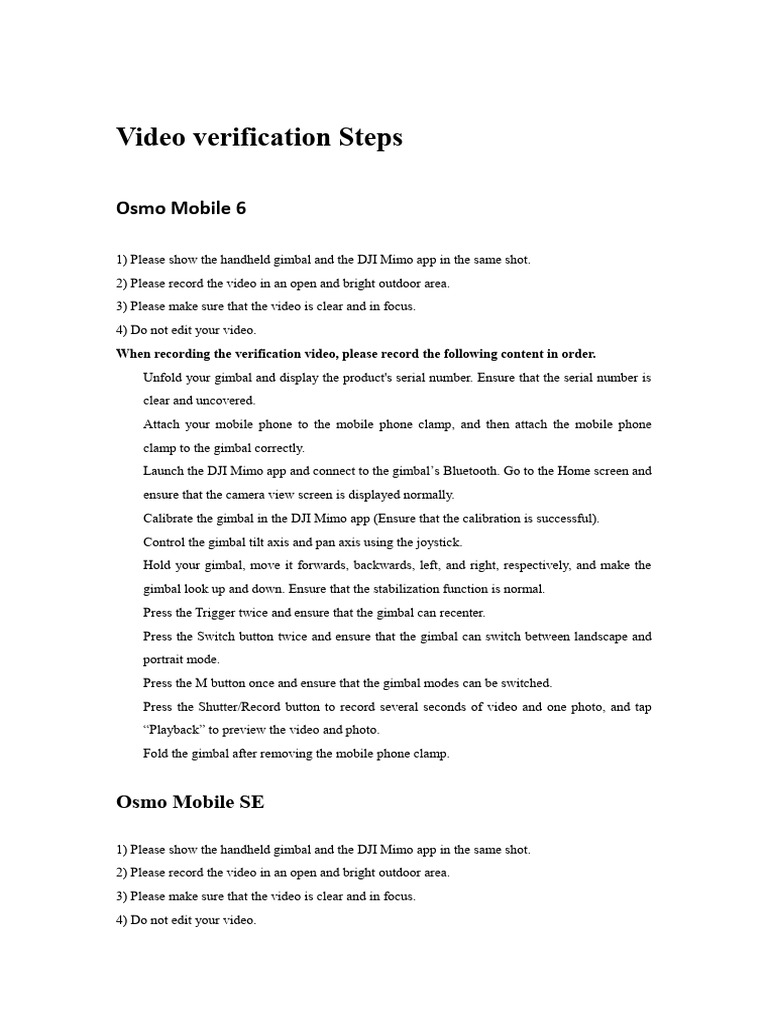 EN-Handheld Device-Video Verification Steps | PDF | Camera | Smartphone