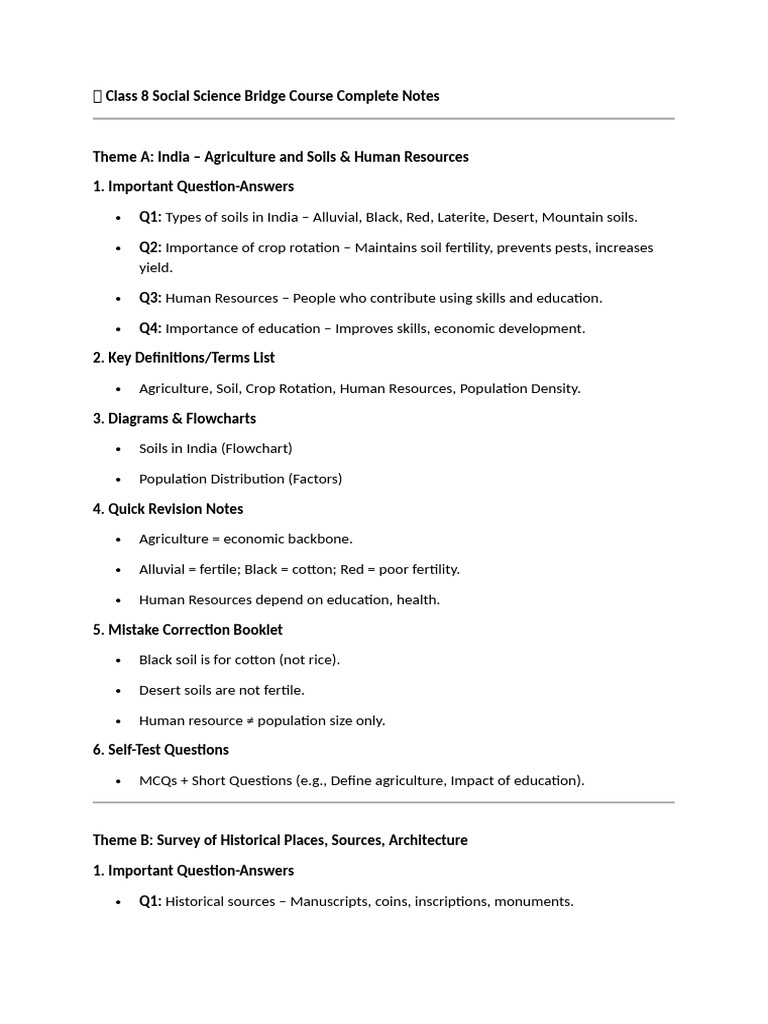 Class 8 SST Bridge Course Notes | PDF | Democracy | Political Ideologies