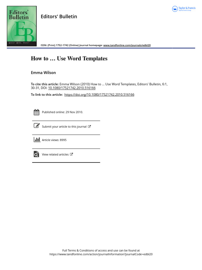 How To Use Word Templates | PDF | Operating System Families | System ...