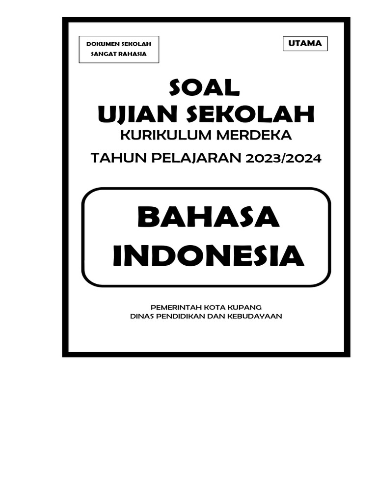 Soal SMP Bindo - Us 2024 | PDF