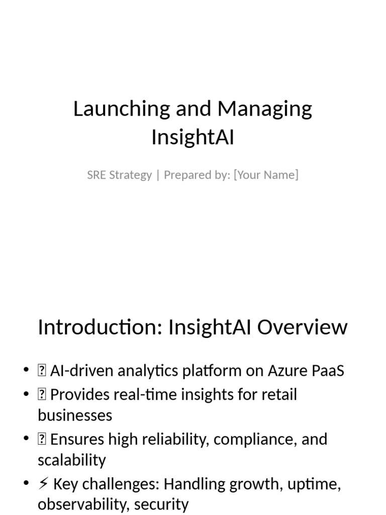 InsightAI SRE Professional | PDF
