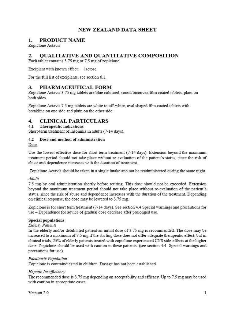 Zopi Clone Act Avi Stab | PDF | Insomnia | Benzodiazepine