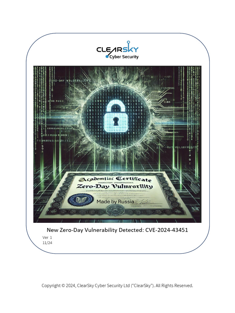 Zero Day Cve 2024 4351 Report | PDF | Computer Networking | Computing