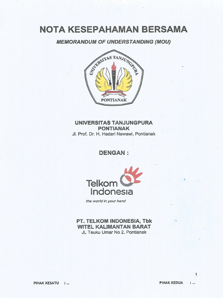 MoU Telkom Untan | PDF