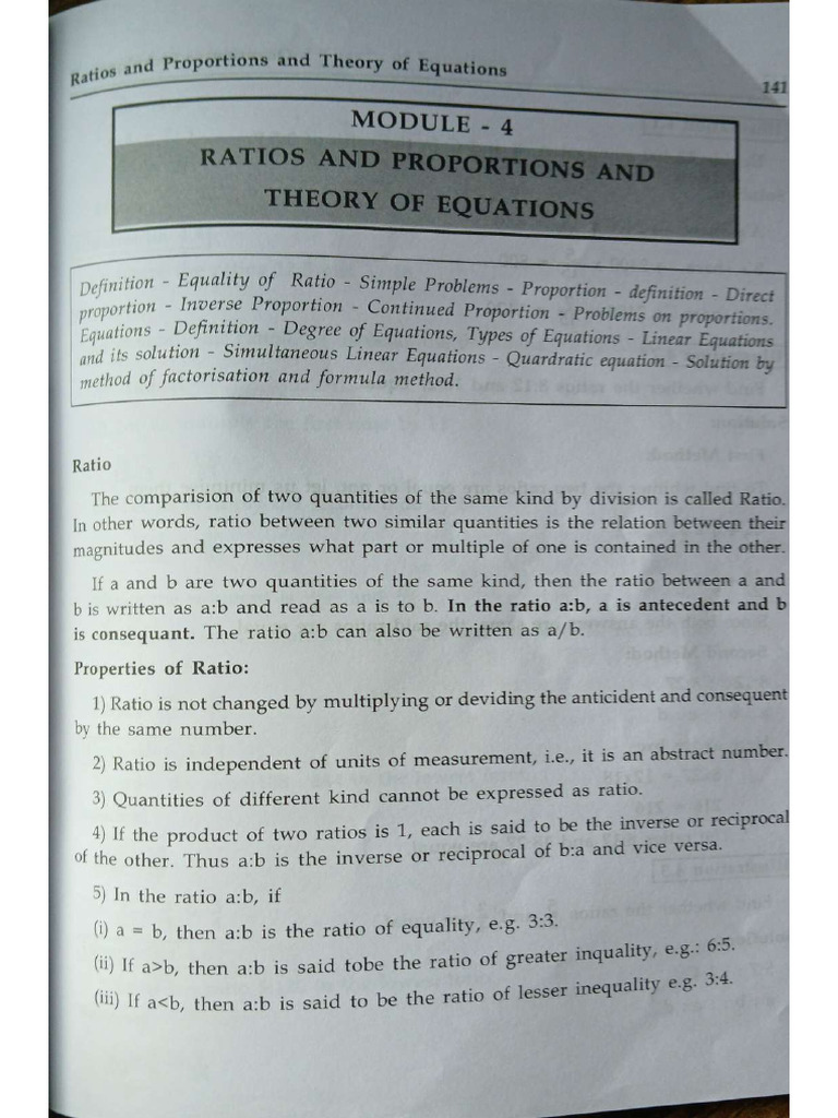 Ratios & Proportions | PDF