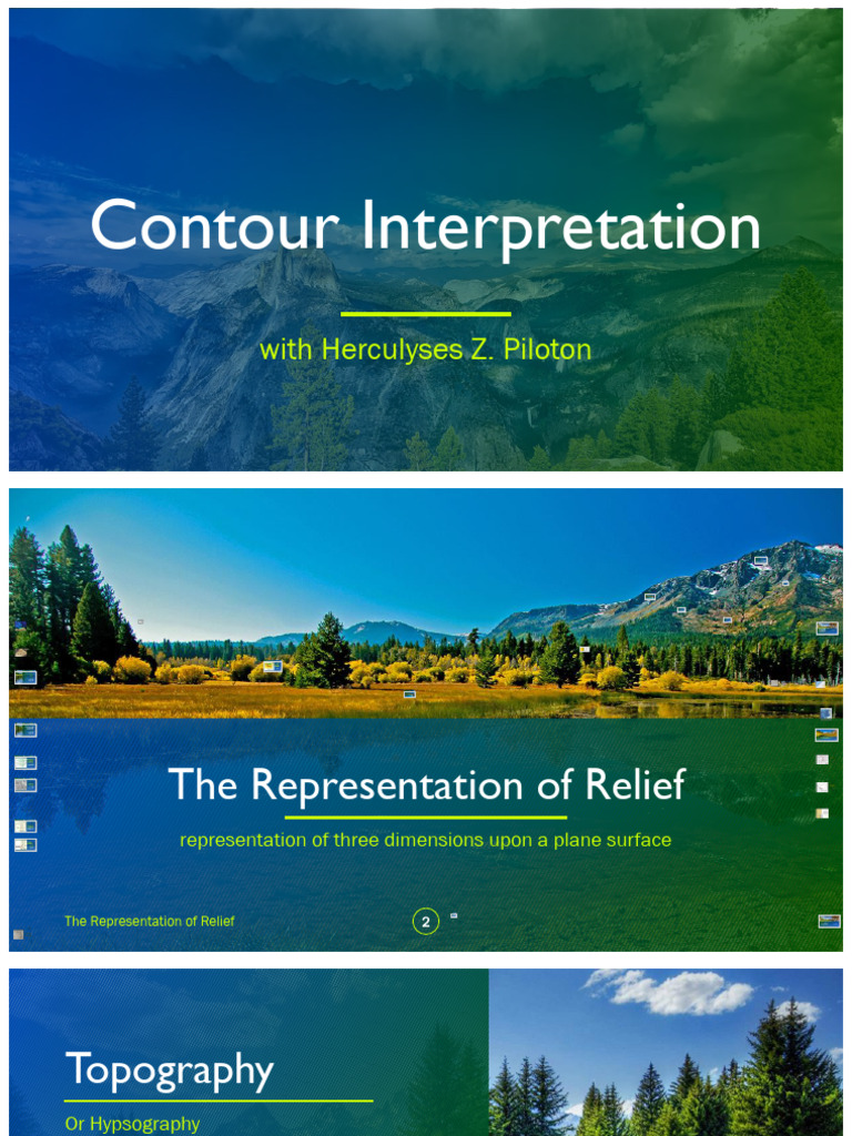 Lesson 4 - Contour Interpretation | PDF | Contour Line | Topography