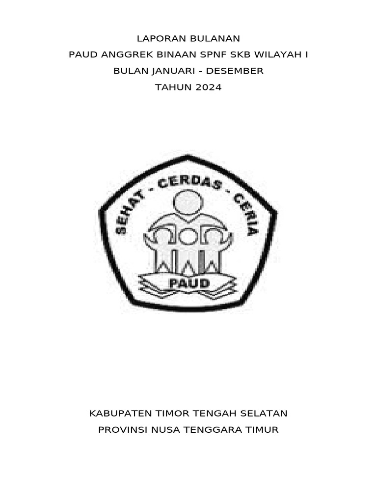 Cover Laporan Bulanan Paud Anggrek | PDF
