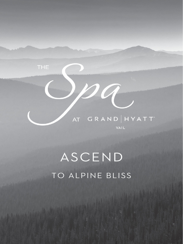 Grand Hyatt Vail Spa Menu Overview | PDF | Gratuity | Massage