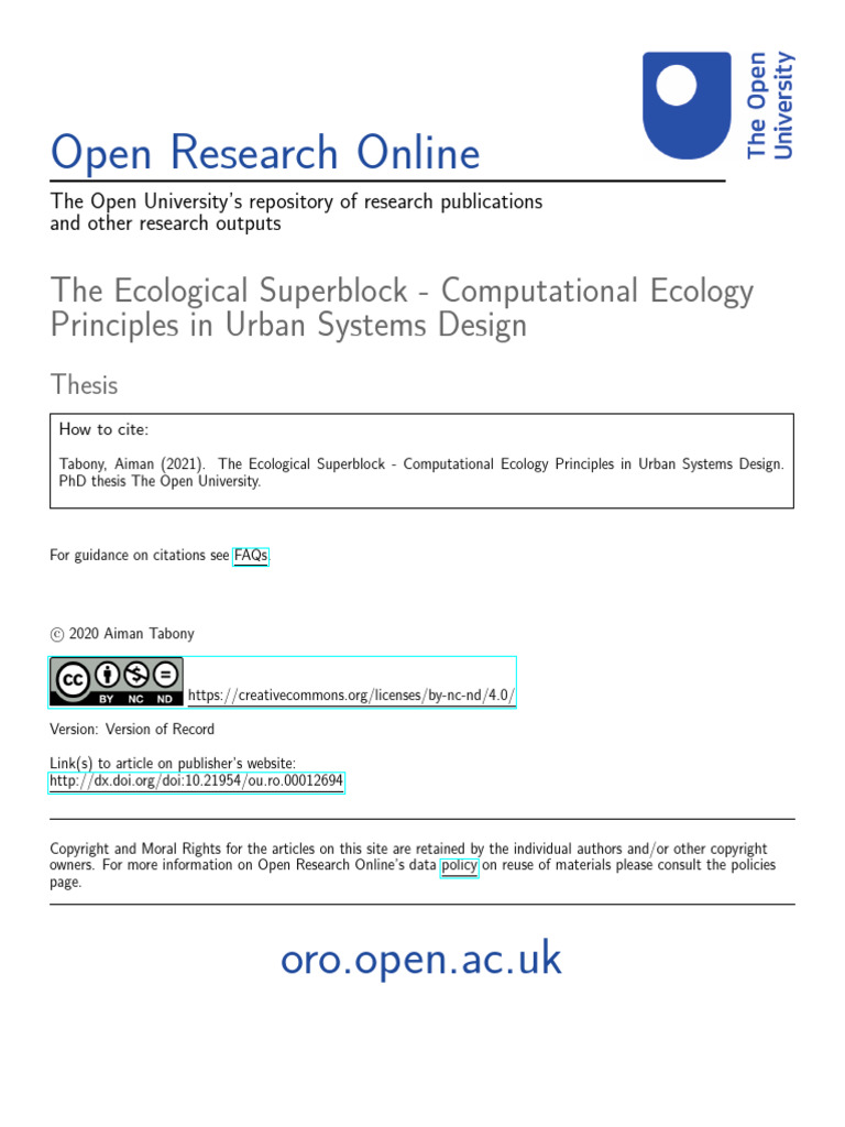 Ecological Superblock in Urban Design | PDF