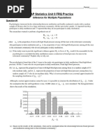 AP Stat Unit 7 FRQ Practice & Solutions | PDF