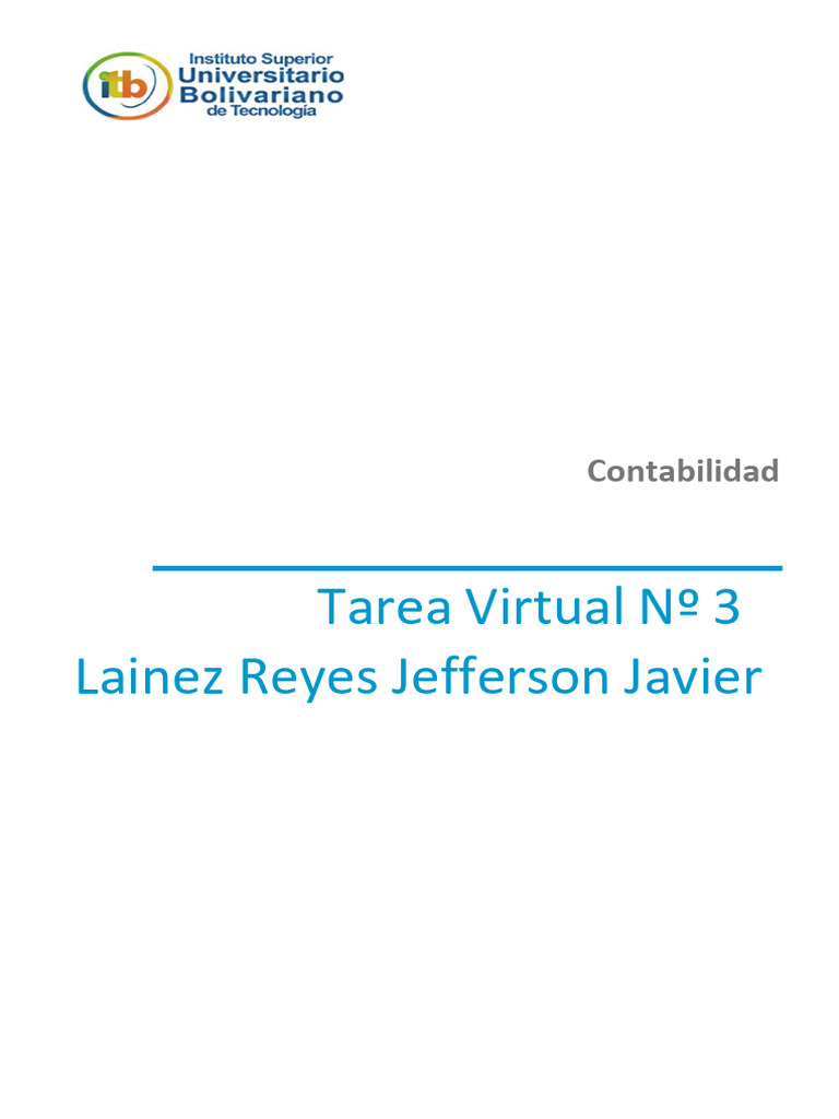 Finalariastarea Virtual 3 LAINEZ REYES JEFFERSON | PDF | Contabilidad ...