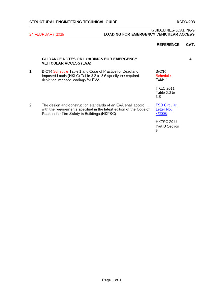 Emergency Vehicular Access Load Guidelines | PDF