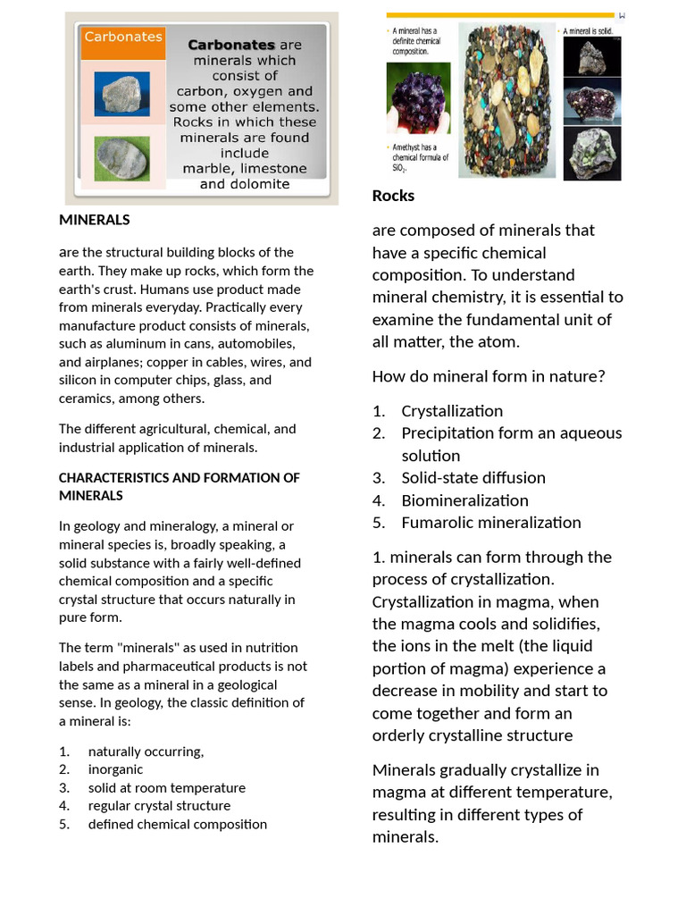 Rocks and Minerals | PDF