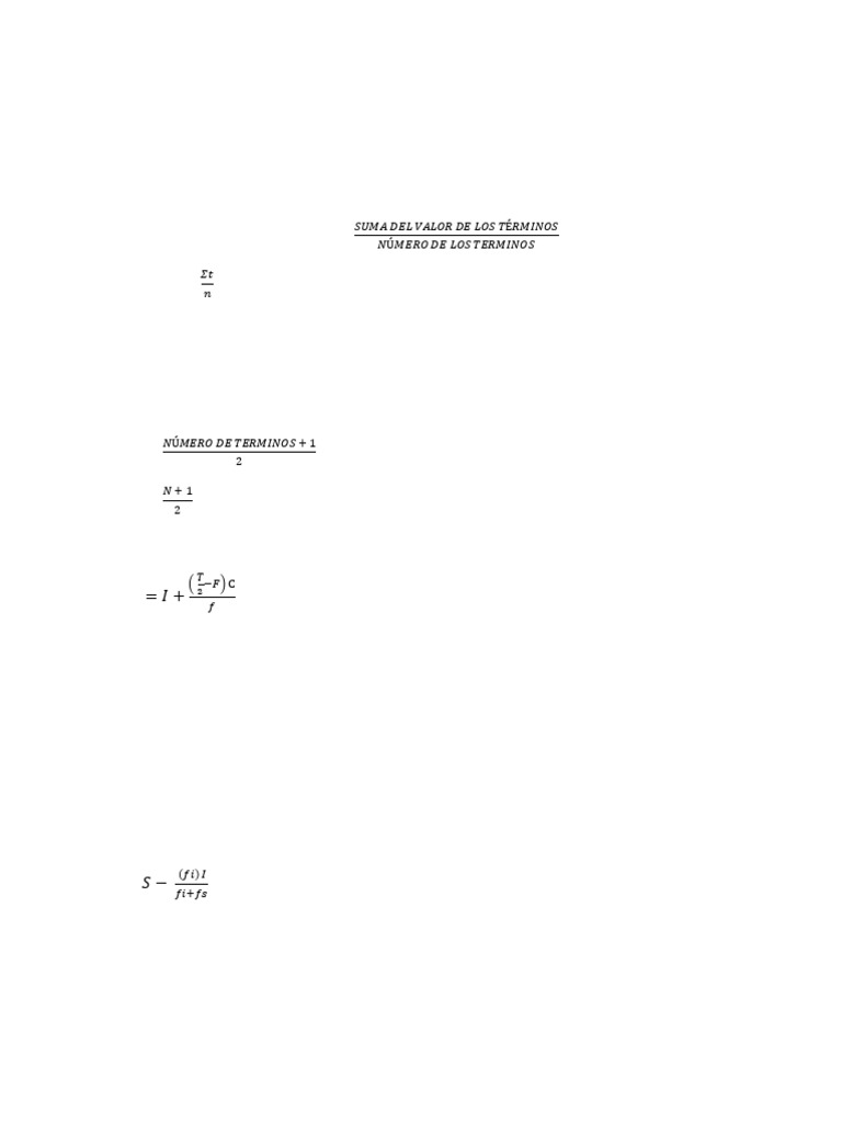 FÓRMULAS DE RAZONES ESTÁNDAR | PDF