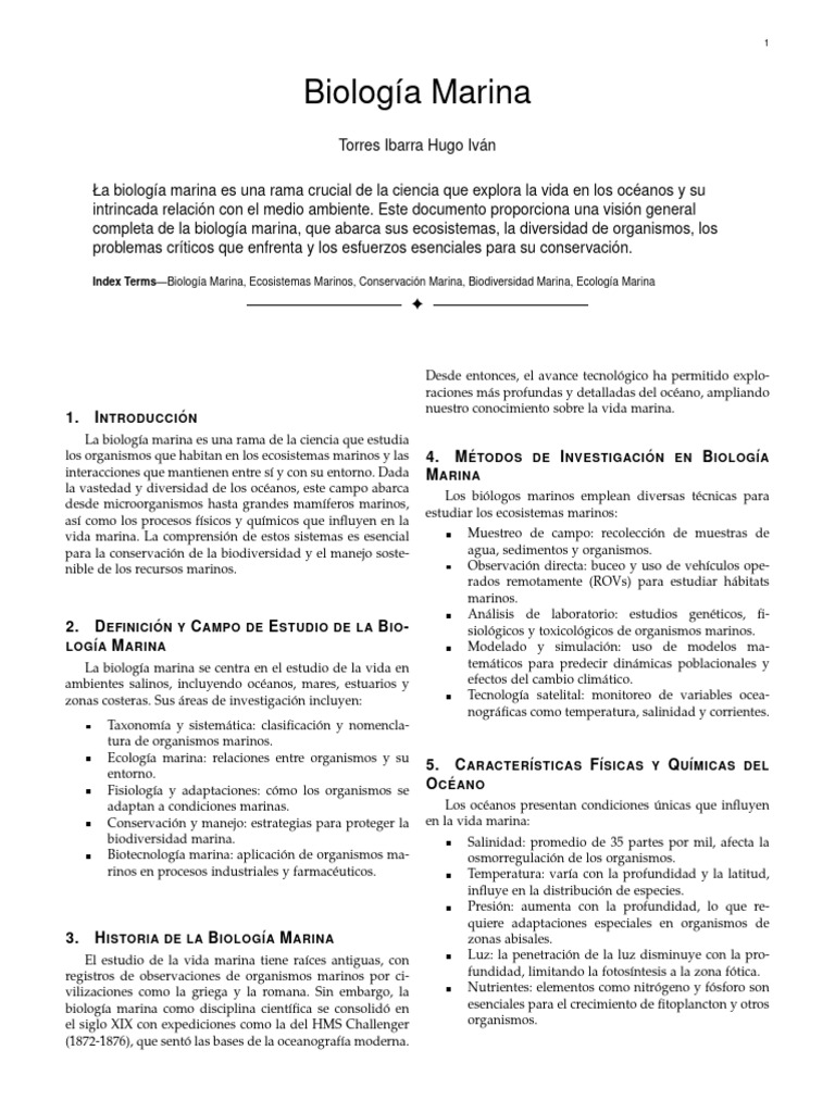 Biologia Marina | PDF | Biodiversidad | Arrecife de coral