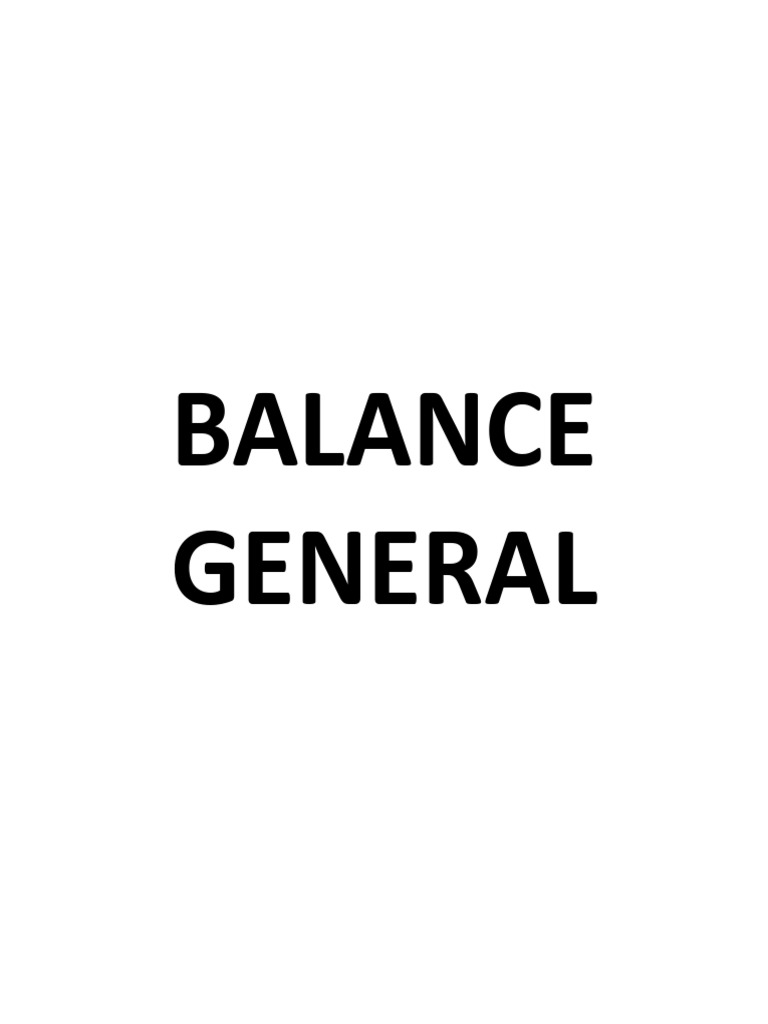 Balance General | PDF