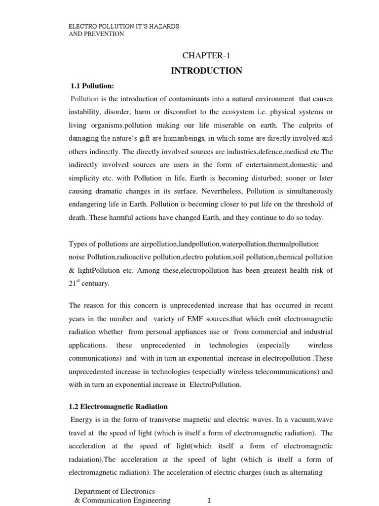 Understanding the Hazards of Electropollution: An Analysis of the Types ...