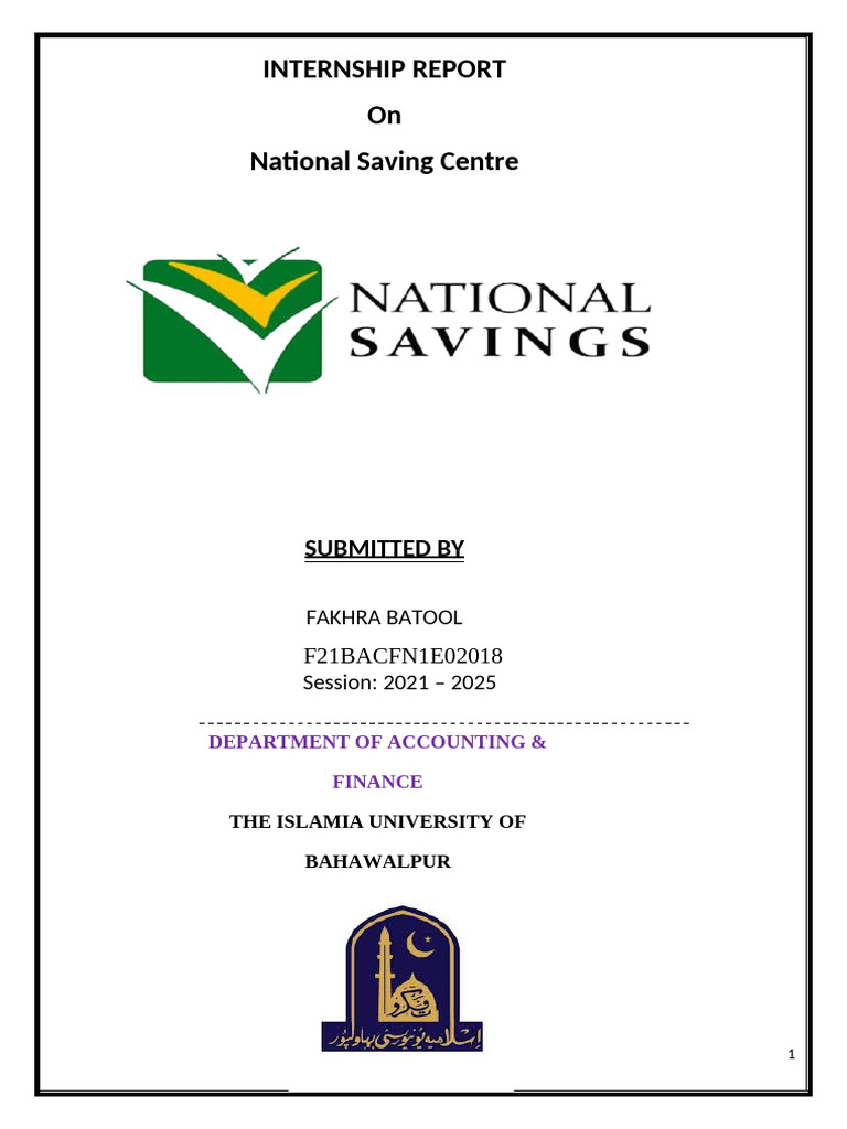 National Savings Centre Overview Report | PDF | Equity (Finance) | Revenue