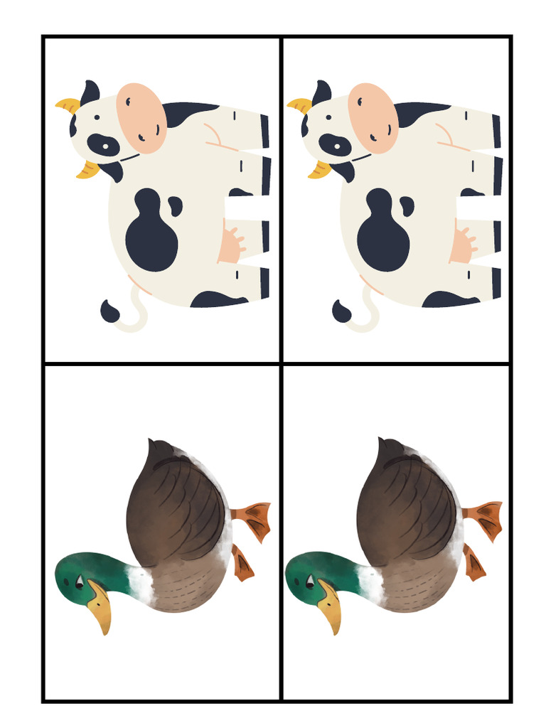 Juego de Parejas de Animales y Frascos | PDF