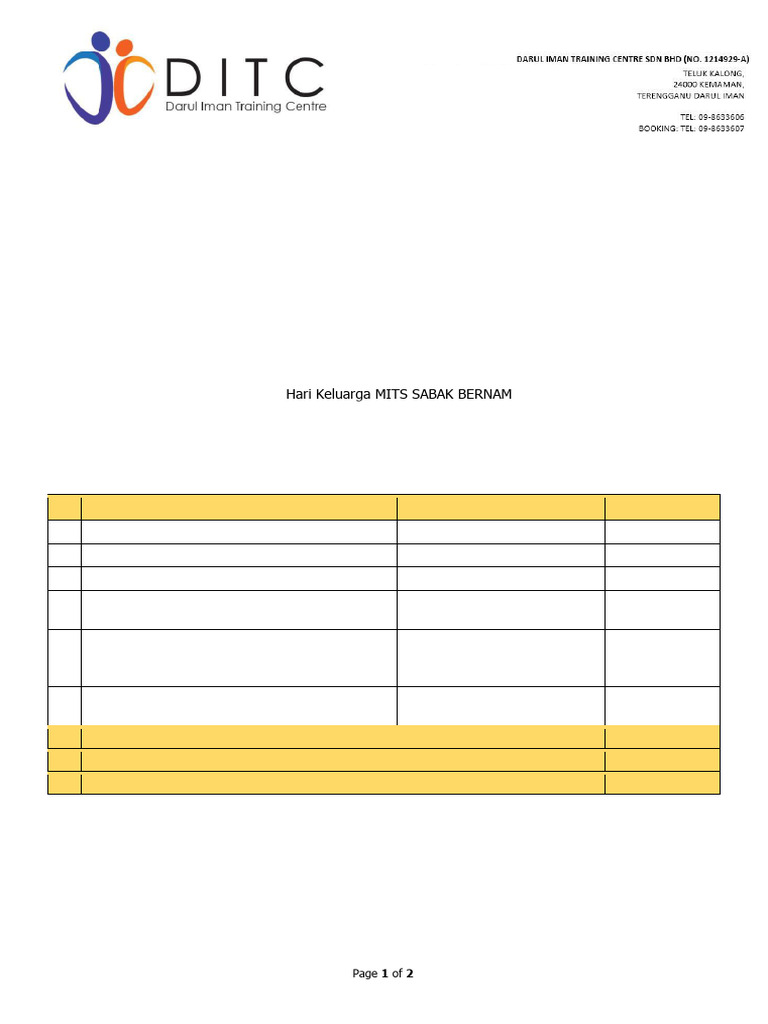 Quotation 156 (Ain) - Mits Sabak Bernam-1 | PDF