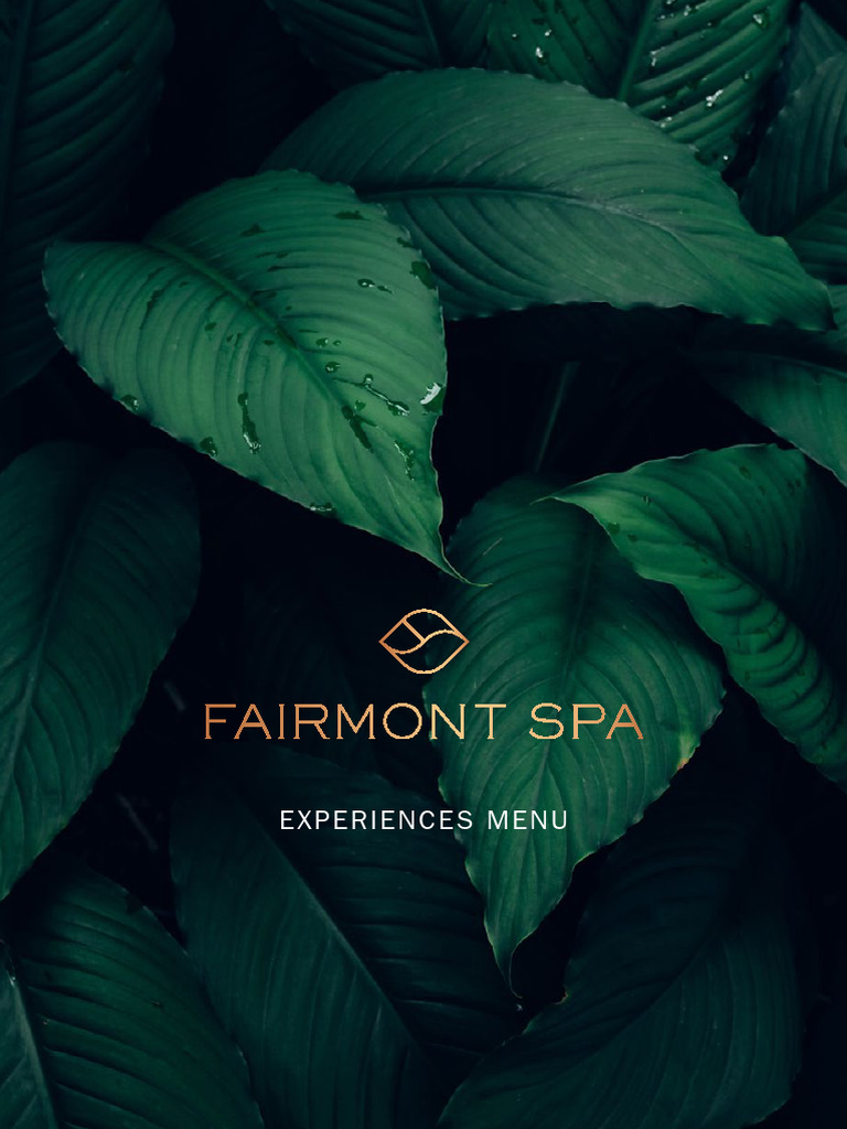 Menu ING Experiences Fairmont Spa 1 | PDF | Hairstyle | Massage