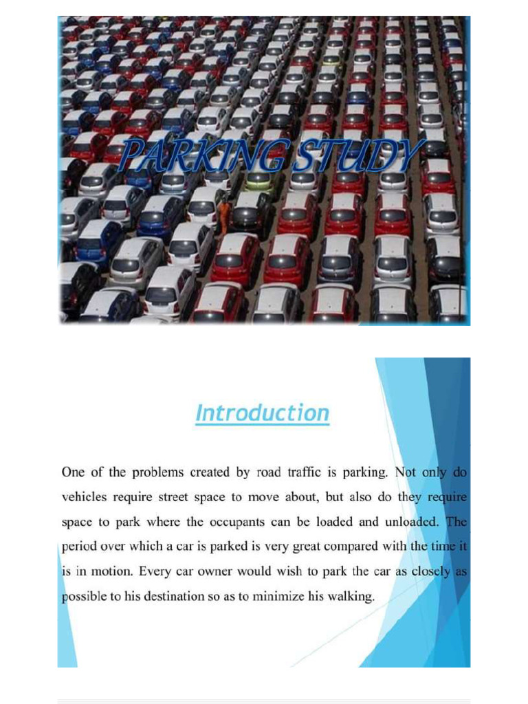 Transporatation CH.2 Parking studies | PDF