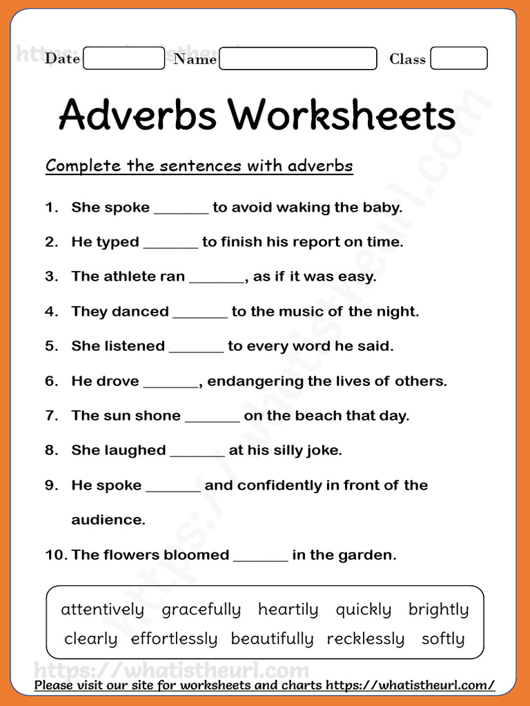 Adverbs Worksheets and Answer Keys | PDF