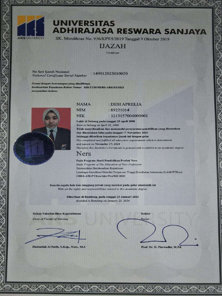 PDF Injasah Nci 150kb | PDF