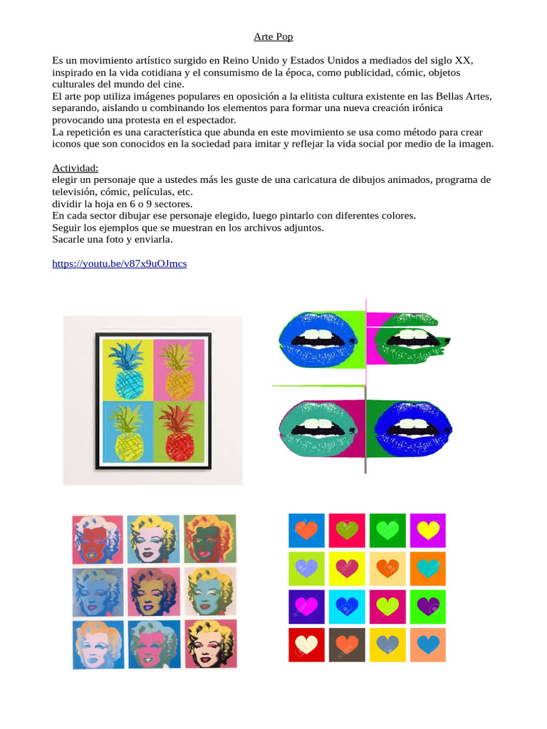Actividad N°5 - Arte Pop | PDF