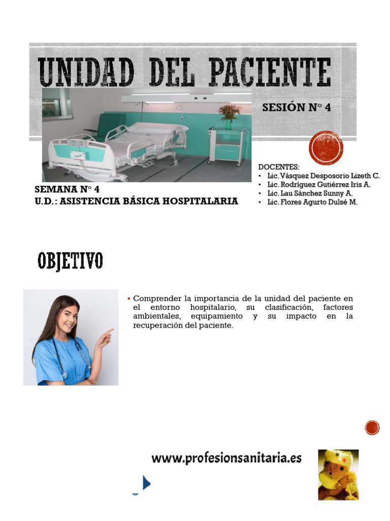 Sesion 4 - Unidad Del Paciente | PDF | Unidad de Cuidados Intensivos ...