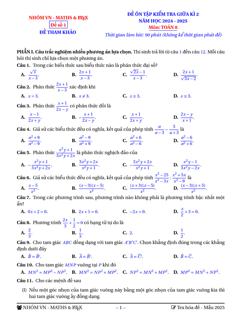 Main-GK2-20242025 - Lop 8-M25 | PDF