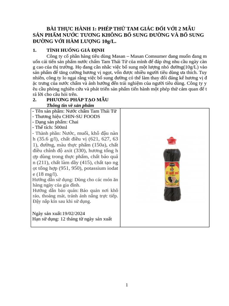 Bài TH C Hành Nư C Tương | PDF