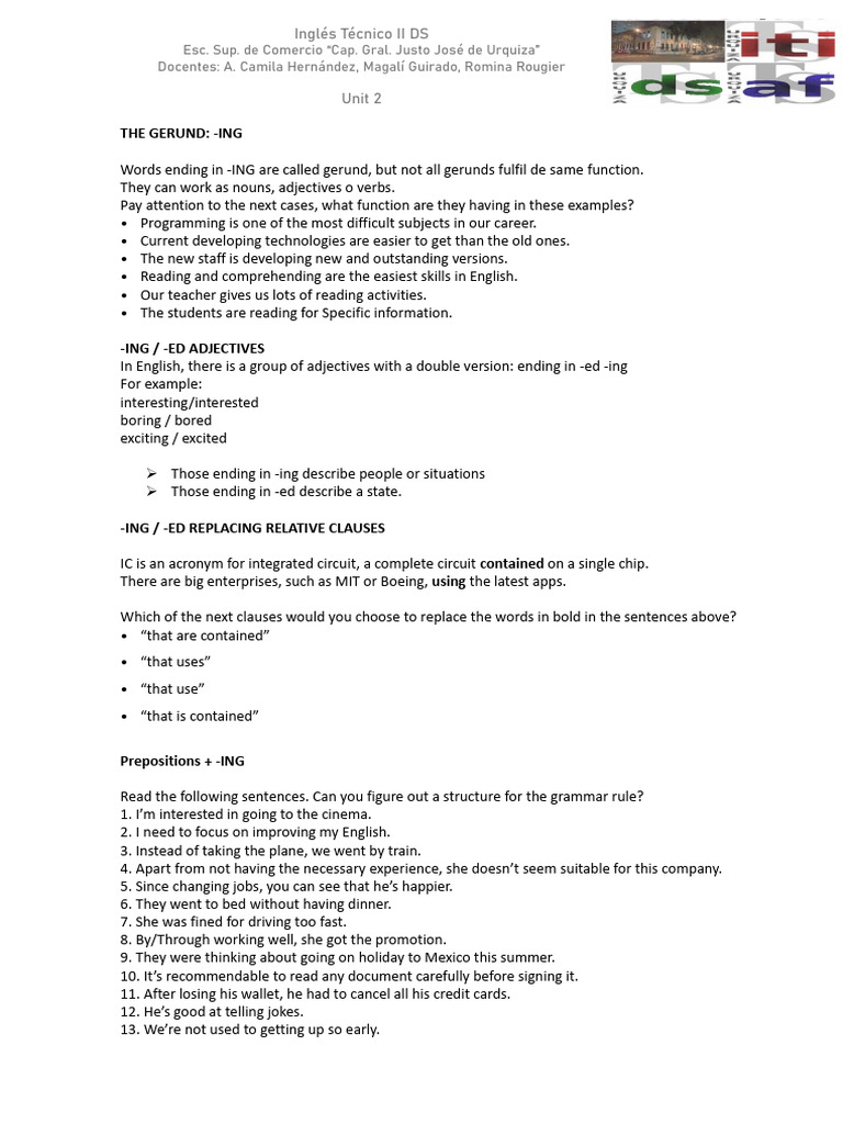 Cuadernillo Ingl-S II DS-Unit 2 | PDF | Scrum (Software Development) | Linguistics