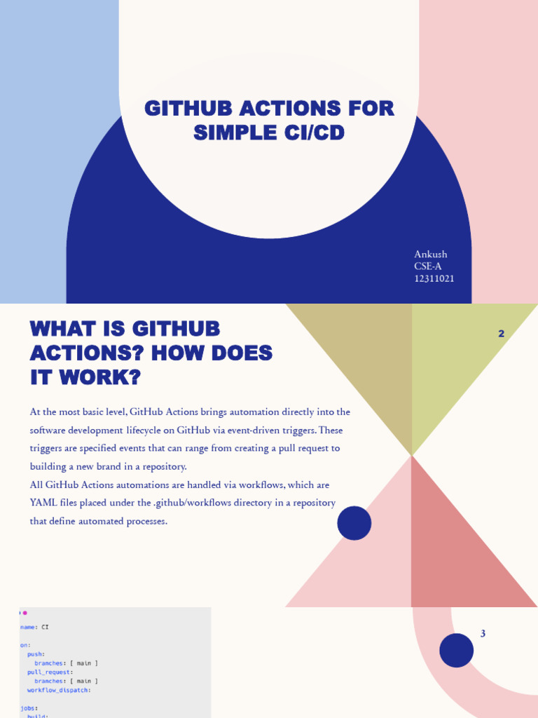 Github Actions for Simple CI_CD | PDF