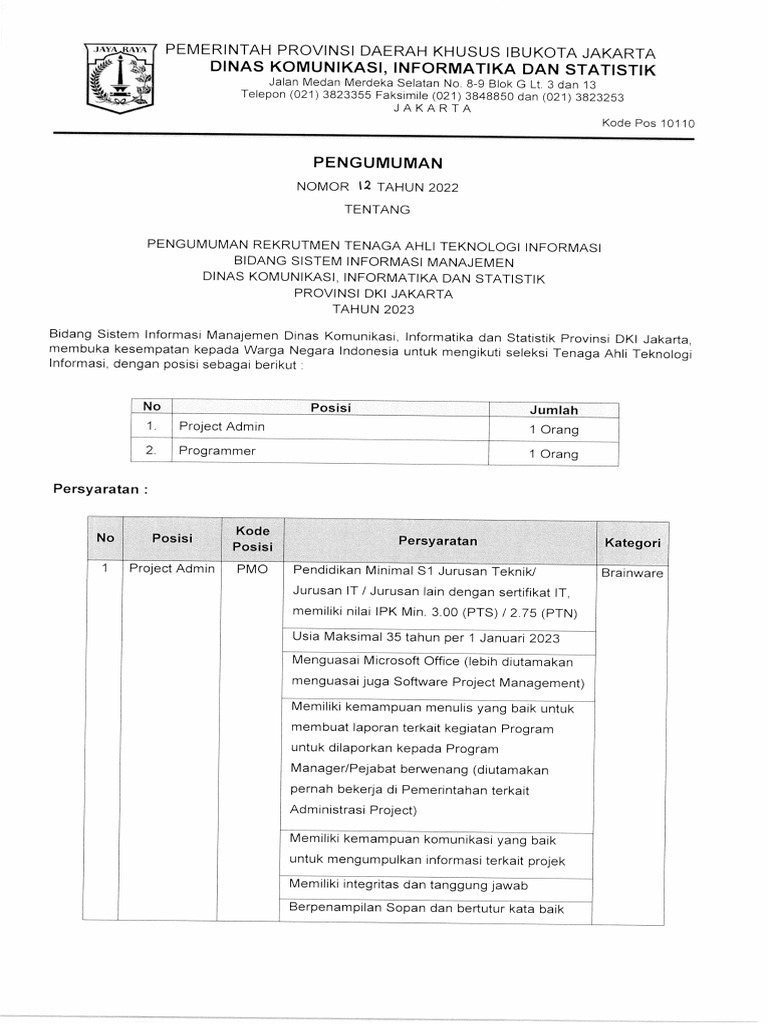 Loker Diskominfotik 2 | PDF