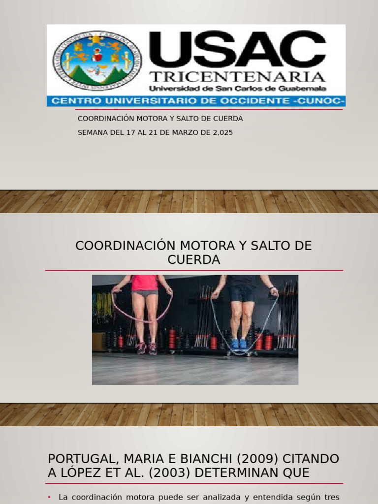 Coordinación Motríz y Salto de Cuerda | PDF | Coordinación motriz | Músculo