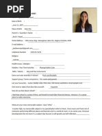 Student Profile Template | PDF