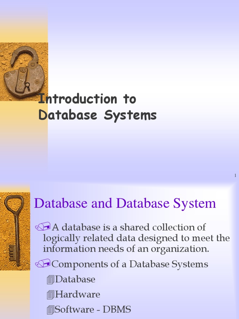 1-Intro Database Systems | PDF | Conceptual Model | Data Model