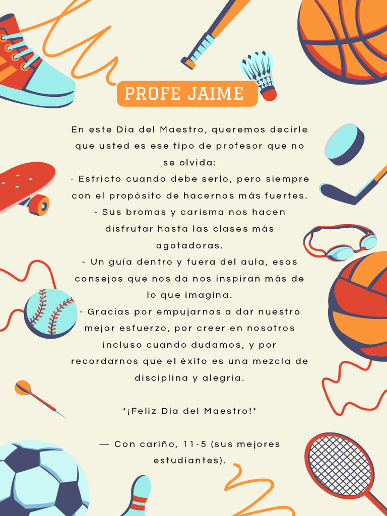 Documento Portada de Cuaderno Deportivo Ilustrativo Naranja - 20250513 - 202034 - 0000 | PDF