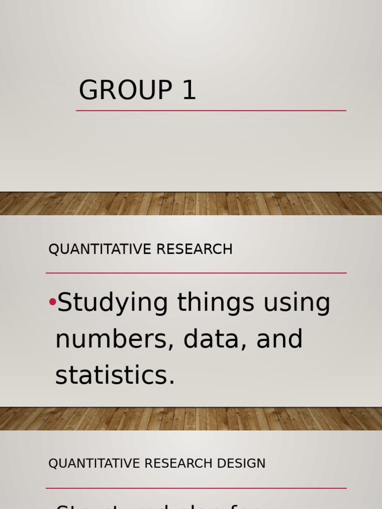 Quantitative Research Presentation | PDF