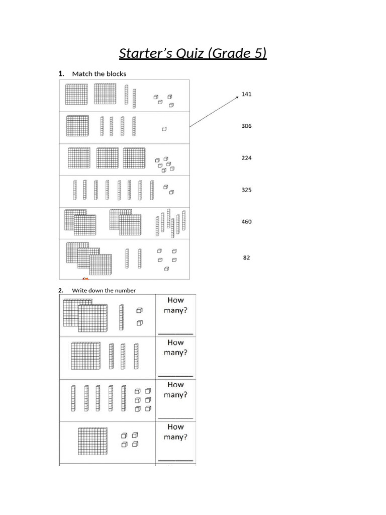 Starter quiz 3 | PDF