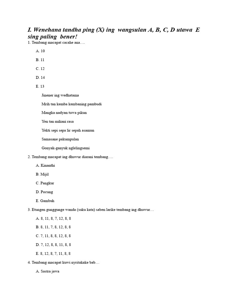 Soal Cerkak-2 | PDF