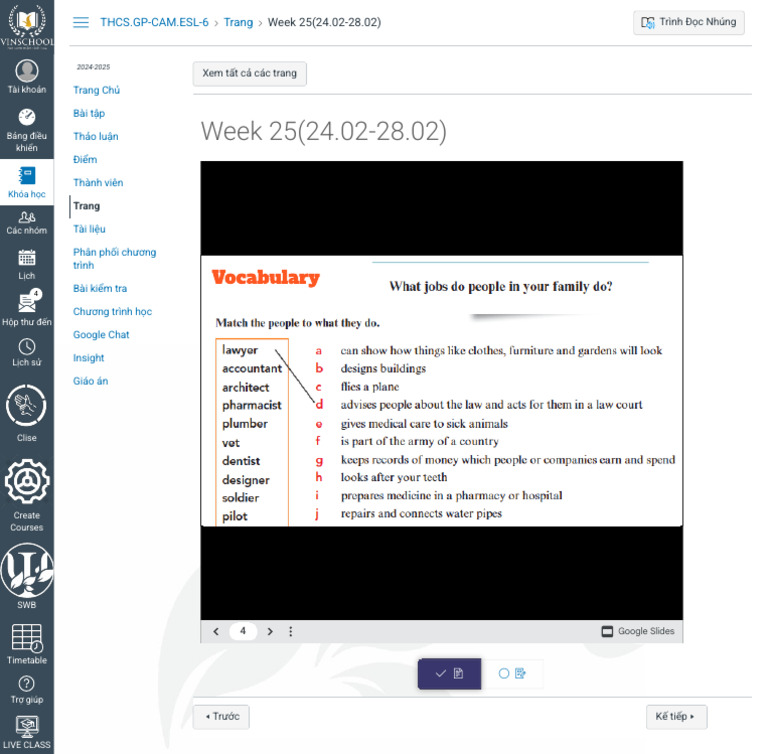 Week 25 (24.02-28.02) 6B3-ESL-ANNAZ-THCS - GP | PDF