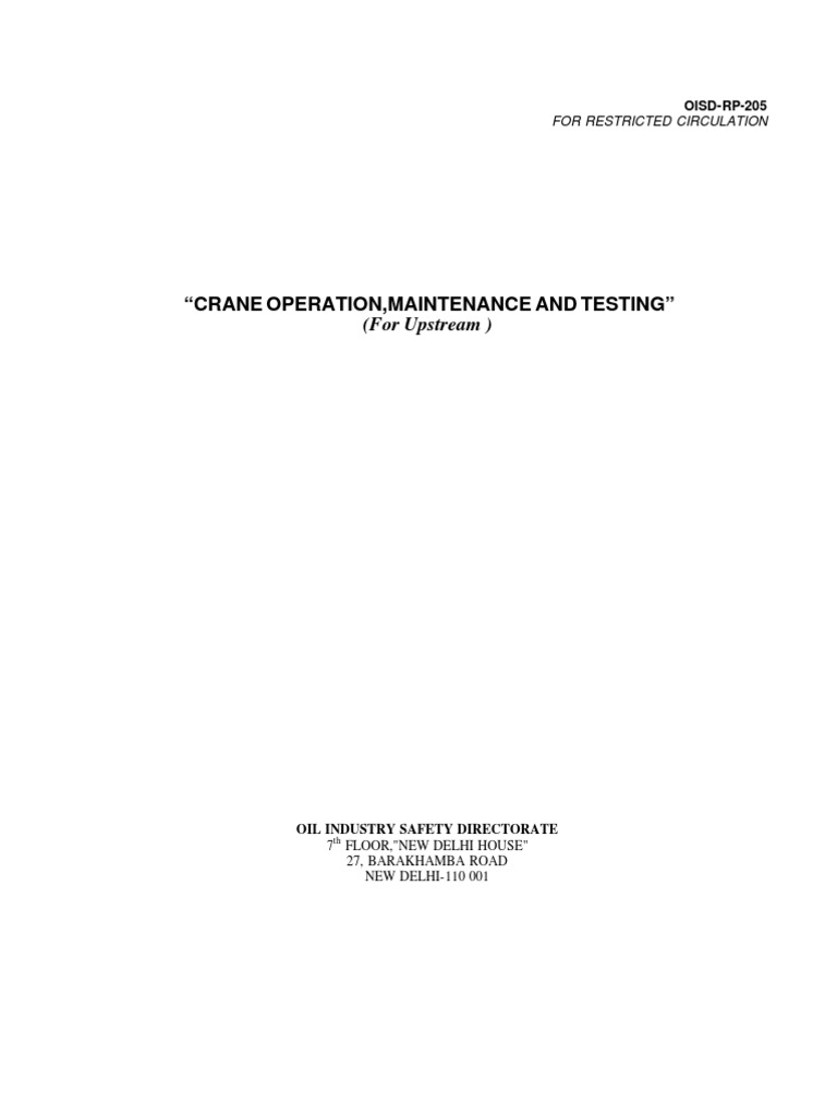 Crane Operation & Maintenance Guide | PDF | Crane (Machine) | Elevator