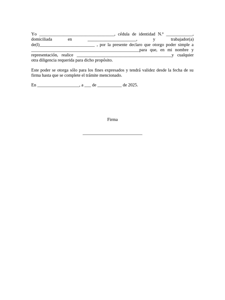 Poder Simple: Ejemplo de Uso | PDF