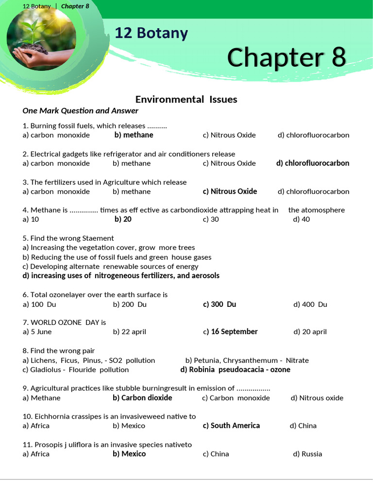 Chapter 8 Environmental Issues | PDF | Climate Change | Agriculture
