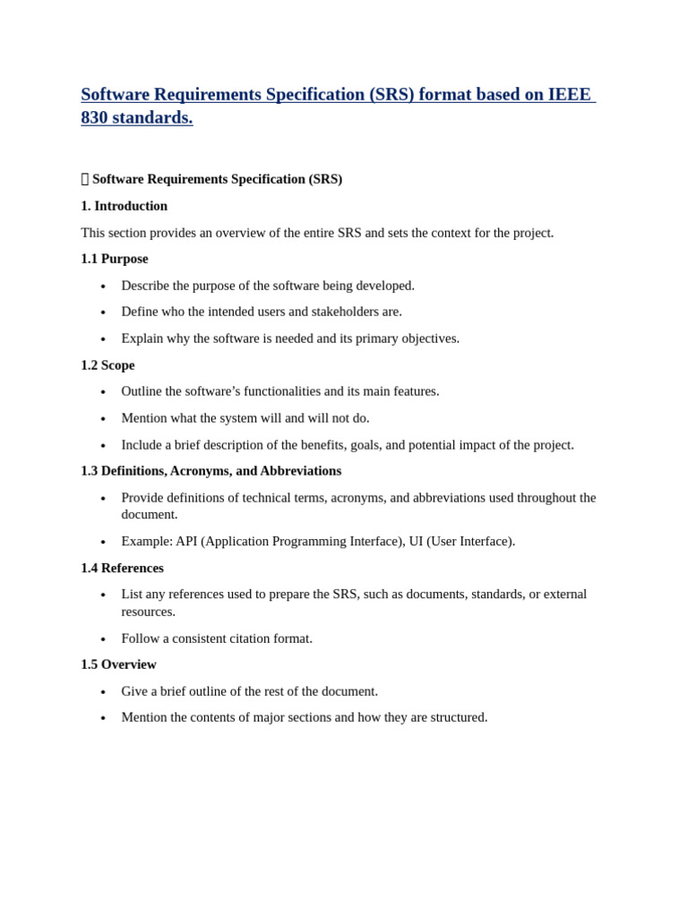 Software Requirements Specification | PDF | Specification (Technical Standard) | System