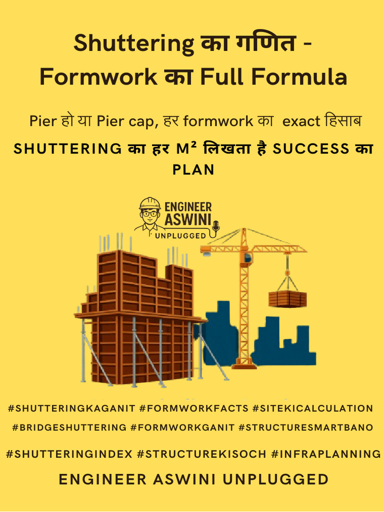 Shuttering का गणित - Formwork का Full Formula | PDF